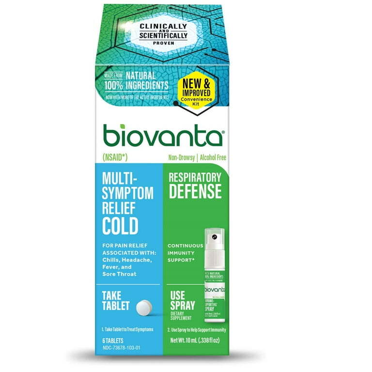 Biovanta Cold Tablet And Throat Spray for Cold Dual Action EXP 09/25 | eBay