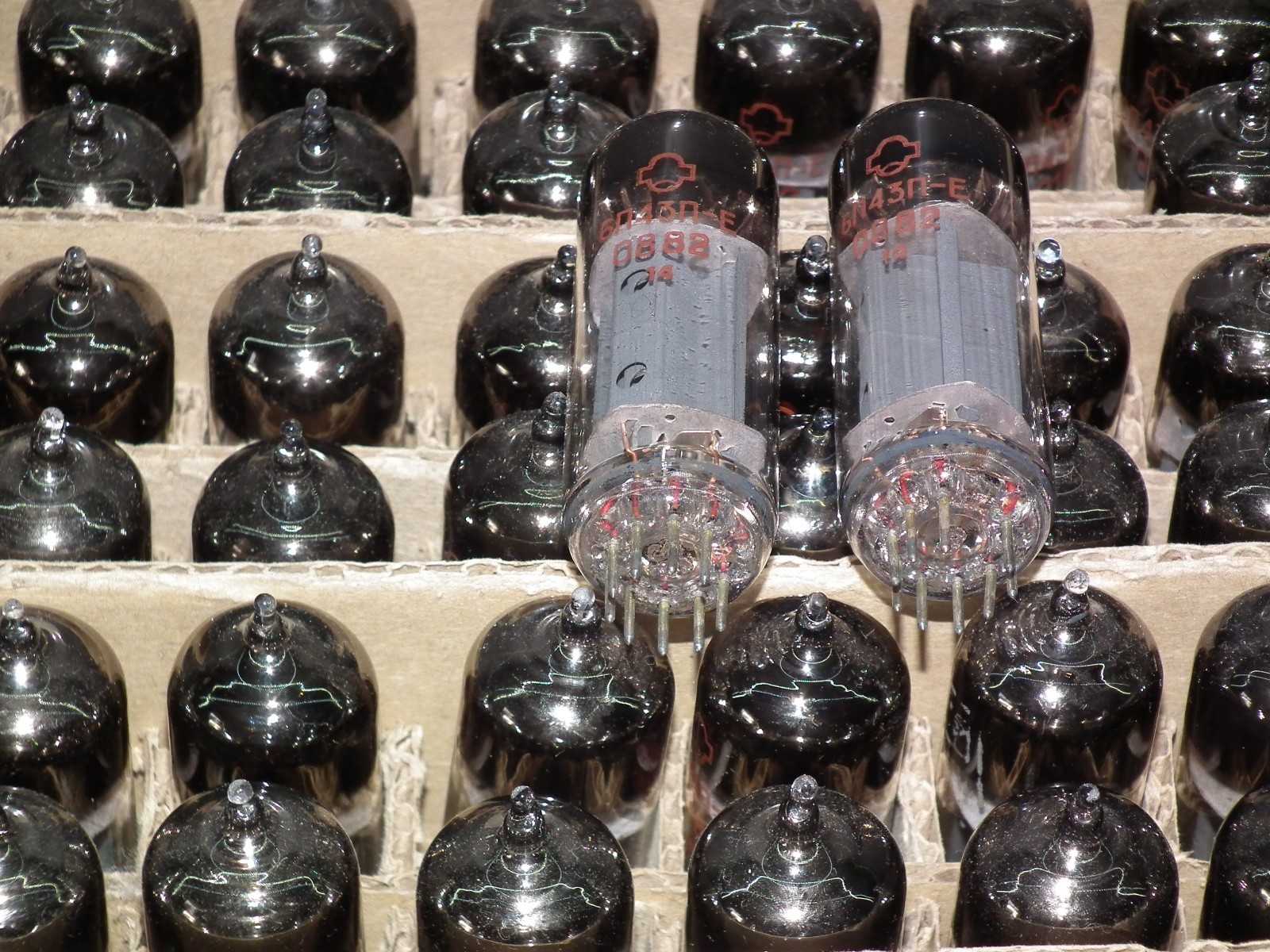 Platinum matched quad 6P43P-E Reflektor ( EL86 6CW5 ) NOS tube audio ...