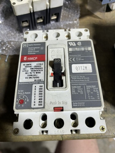 Cutler Hammer HMCP050K2C Molded Case Circuit Breaker 3P 50A USED | eBay