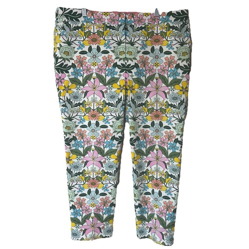 Boden Floral Cropped Ankle Pants Preppy Easter Coastal Vacation ...