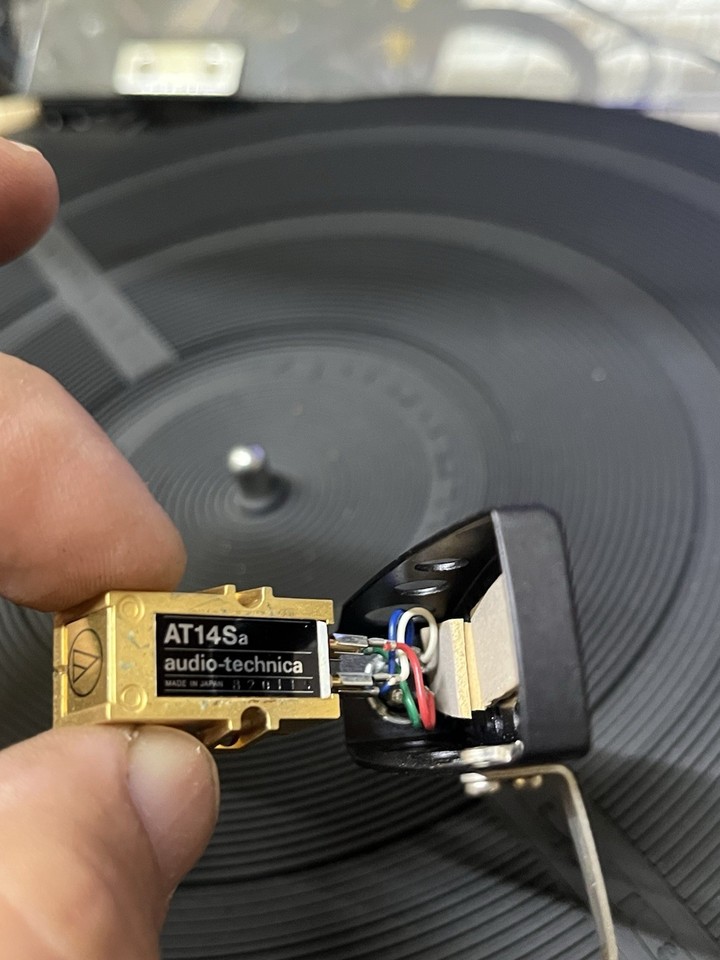 Audio-Technica AT14Sa Turntable Cartridge On Headshell Phono | eBay