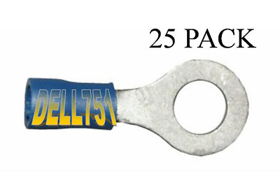 BLUE ring / eyelet 6.4mm crimp terminal pack of 25 | eBay