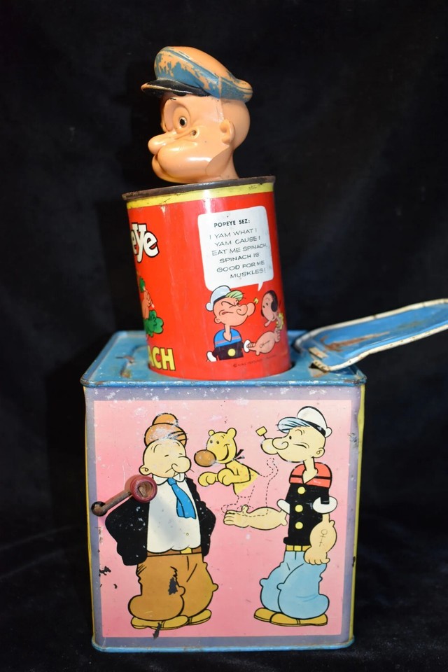 1953 Popeye in the Music Box with working springs super rare | eBay
