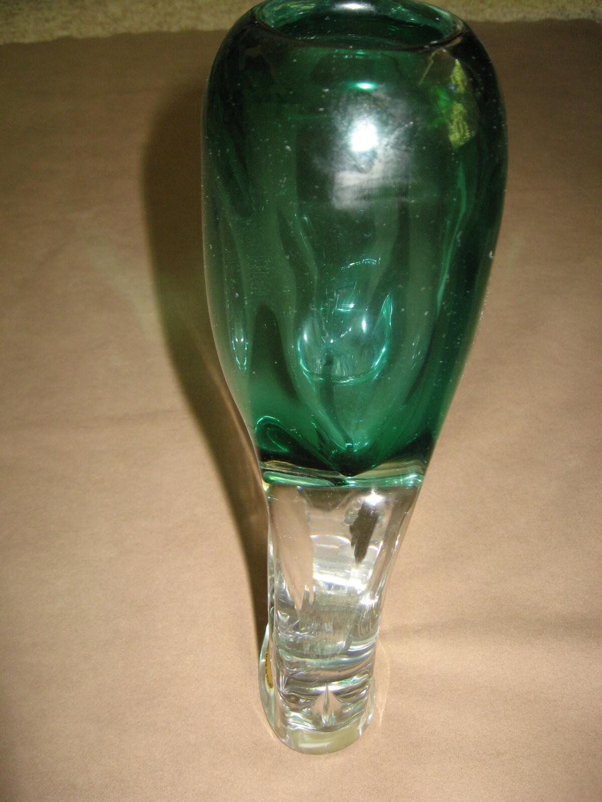Adam Jablonski Unique Crystal Art Glass Vase Hand Made in Poland Signed ...