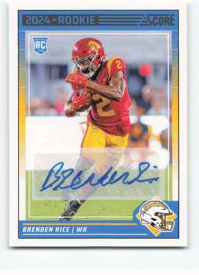 2024 Score Signatures #364 Brenden Rice NM-MT RC Rookie Auto Los ...