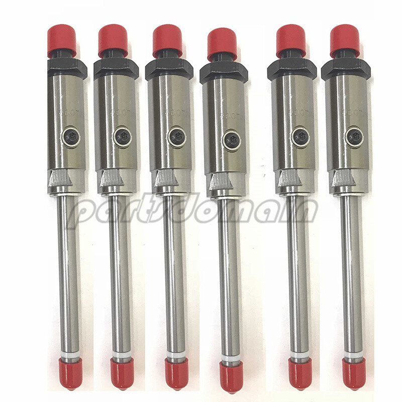 Set of 6 Fuel Injectors Pencil Nozzle For Caterpillar Cat 3304 3306 ...