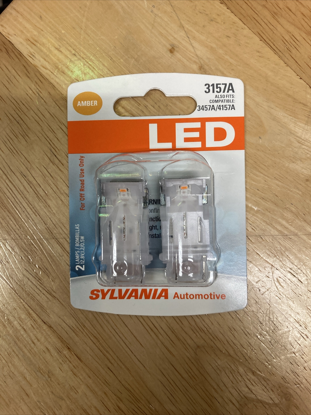 SYLVANIA - 3157A LED Amber Mini Bulb - Bright LED Bulb (Contains 2 ...