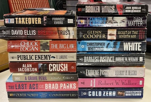 FBI Fiction PB Lot of 16 Glenn Cooper, Brad Parks, Robert Walker ...