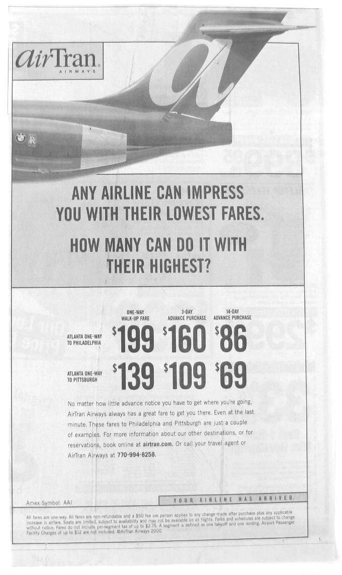 Airtran Airlines Fares
