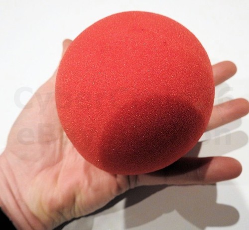 GIANT RED SPONGE BALL 1 BIG LARGE JUMBO FOAM MAGIC TRICK DIAMETER SIZE ...