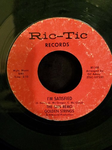 SAN REMO GOLDEN STRINGS I'm Satisfied 45 RECORD RIC TIC RECORDS | eBay