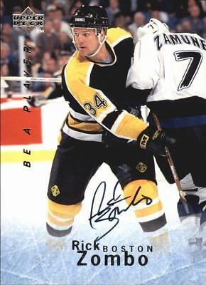 Rick Zombo autographed Hockey Card (Bruins) 1996 Upper Deck Be A Player ...
