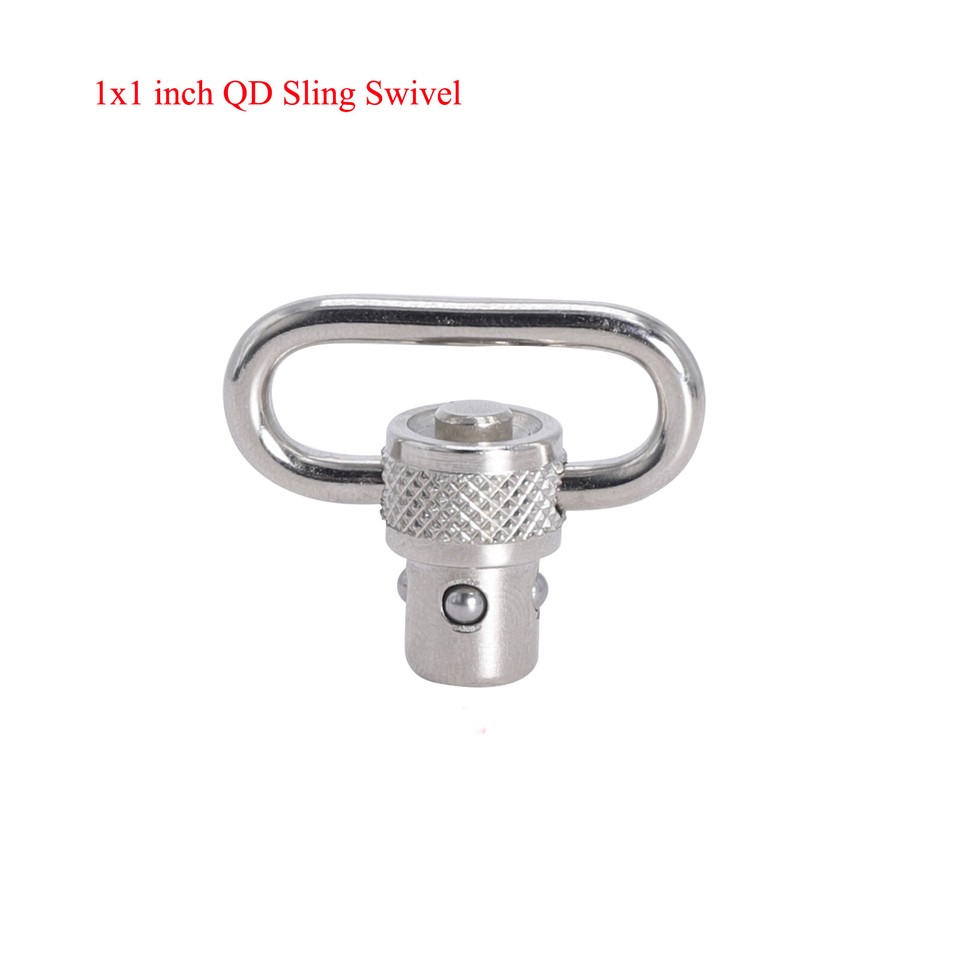 New Silver Color 1/1.25'' inch QD Sling Swivel Mount Ring Set With Base ...