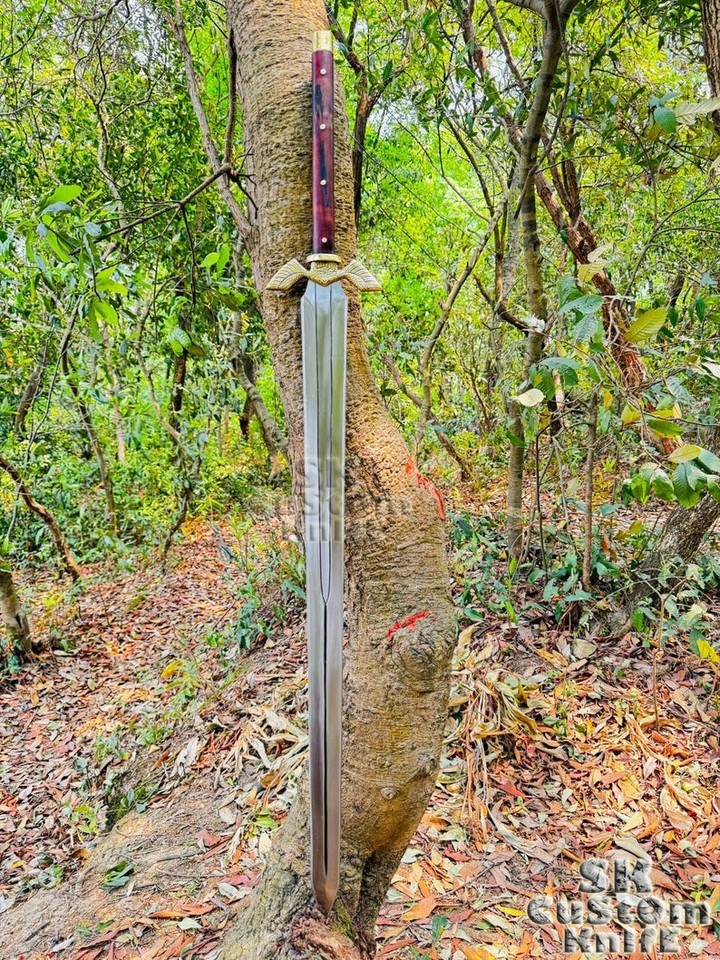 Viking Sword Handmade 5160 Spring Steel Double Edge Full Tang Master ...