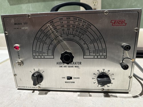 VINTAGE EICO MODEL 377 SINE AND SQUARE WAVE AUDIO GENERATOR | eBay