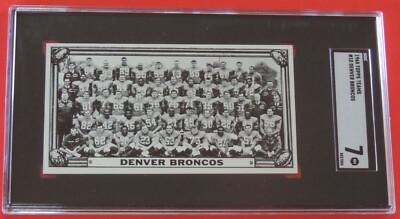 SGC 7 1968 TOPPS TEST TEAMS DENVER BRONCOS #10 RARE NEAR MINT L@@K ...