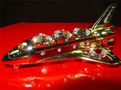Space Shuttle - 24K Gold Plated & Austrian Crystal MinI Space Shuttle ...