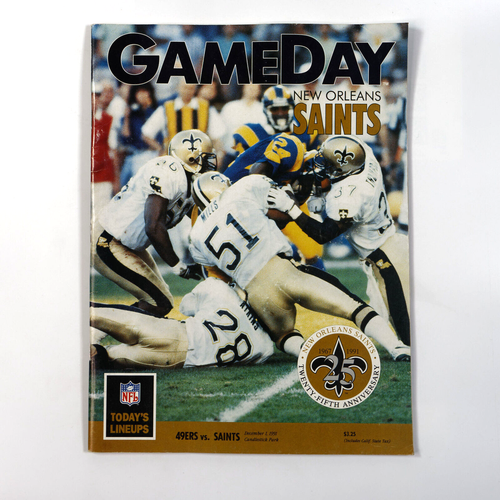 NFL GameDay Magazine 1991 New Orleans Saints 25th Anniversary vs 49ers ...