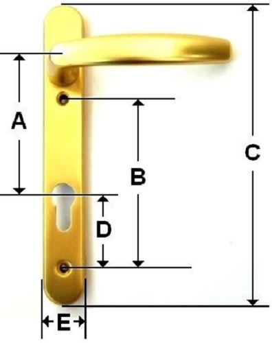 Replacement Everest Door Handle 48pz Sprung 200mm Screw Centres | eBay UK