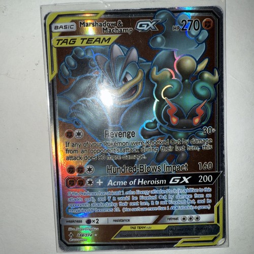 Marshadow & Machamp GX (Full Art) 198/214 Sm-Unbroken Bonds Holo ...