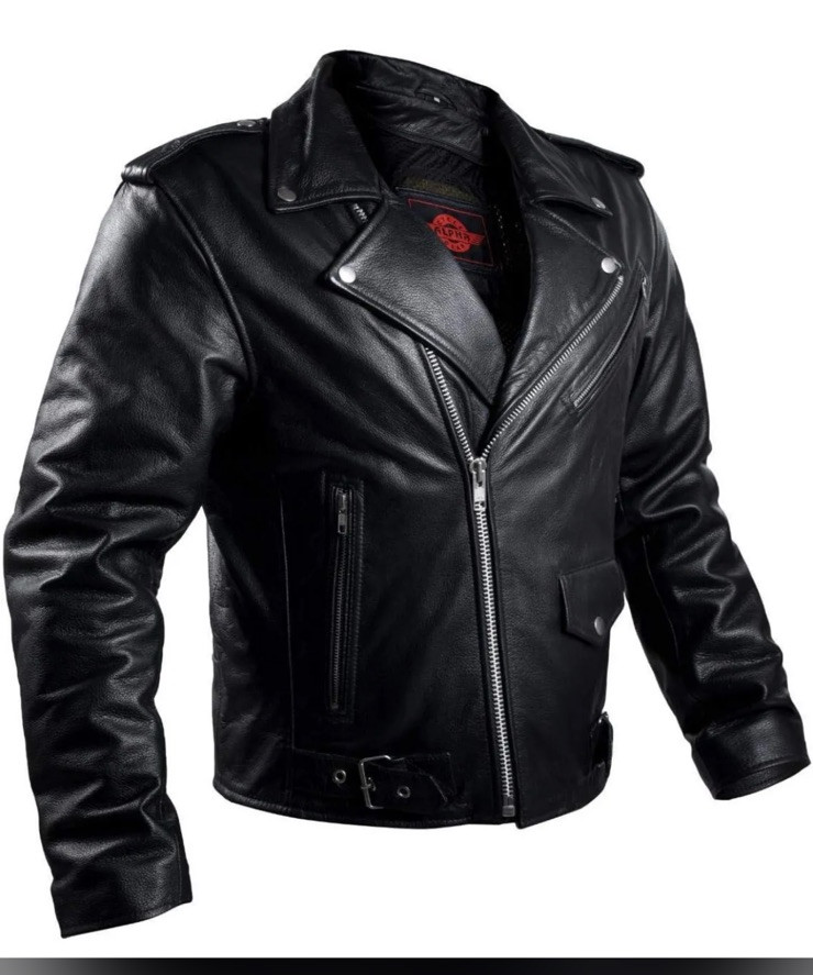 NWT $165 Alpha Cycle Gear BLK Leather Motorcycle Jacket with Armor for ...