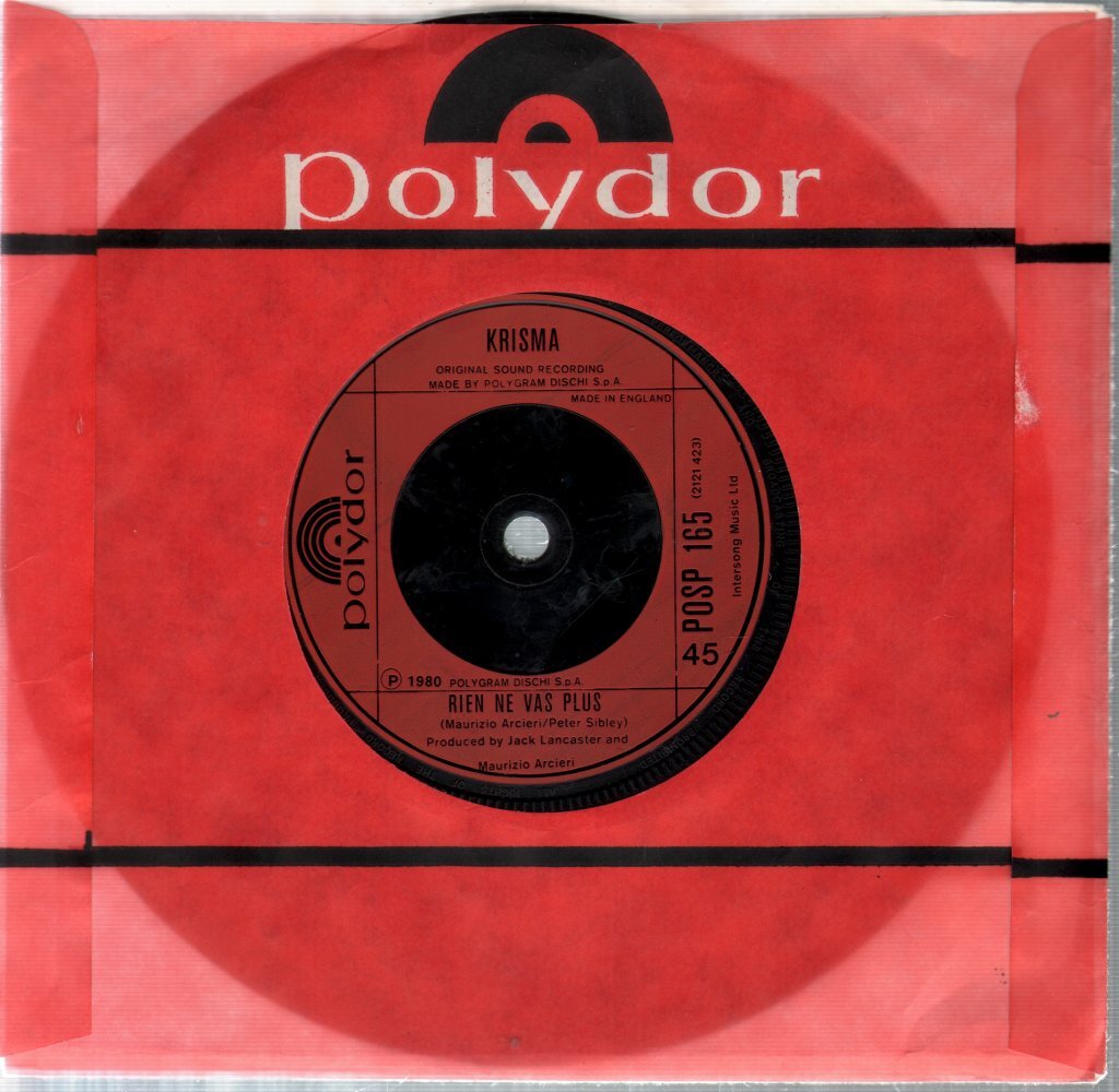Krisma Many Kisses 7" vinyl UK Polydor 1980 red label design. sticker ...
