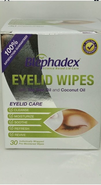 Blephadex Eyelid Wipes for Blepharitis and Demodex with Tea Tree Oil ...