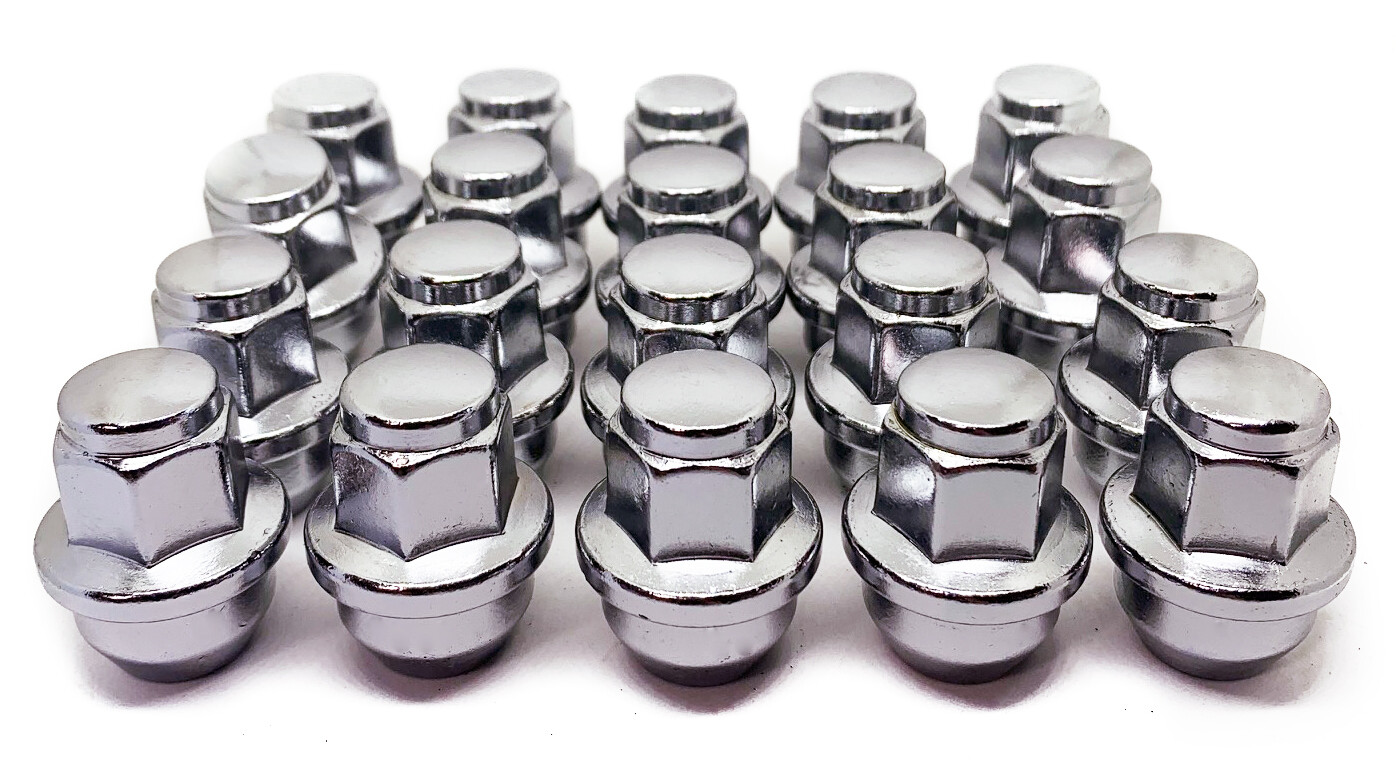 20 Factory Style Hubcap Wheel Cover 12x1.5 Lug Nuts 19mm Ford Chrome ...