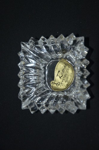 7 VINTAGE ROSSINI Crystal Cut Crystal salt cellar made in west Germany ...