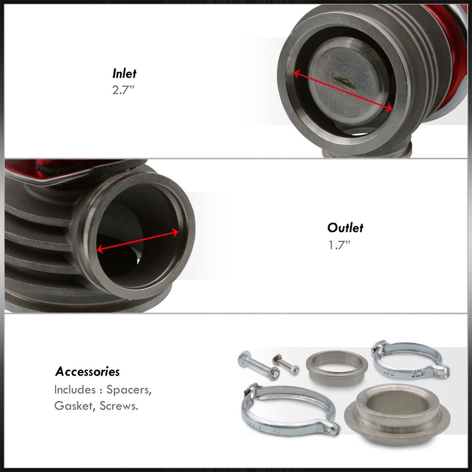 50mm Turbo Charger Vband Cast Wastegate Waste Gate Manifold Dump Valve ...