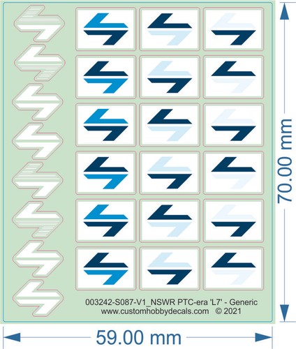 NSWR PTC-era 'L7' Logos - HO (1/87) N (1/160) - Water Decal | eBay ...
