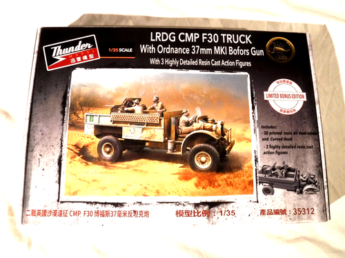 1/35 Thunder Model LRDG Truck CMP F30 37mm Bofers Gun 3 Figures 3D ...