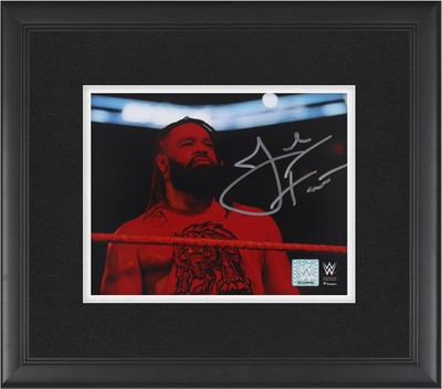 Jacob Fatu WWE Framed Autographed 8" x 10" Standing In Ring Photograph ...