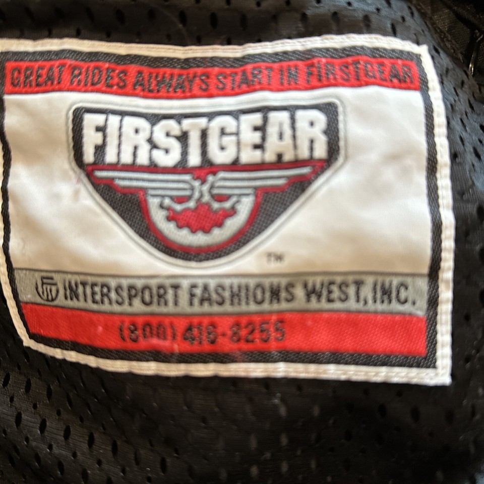 FirstGear Men's Leather Motorcycle Jacket Size Large | eBay
