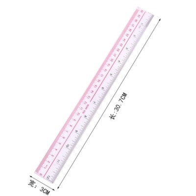Straight Ruler 30cm 12Inch Metric Double Scale Plastic Measuring Tool ...