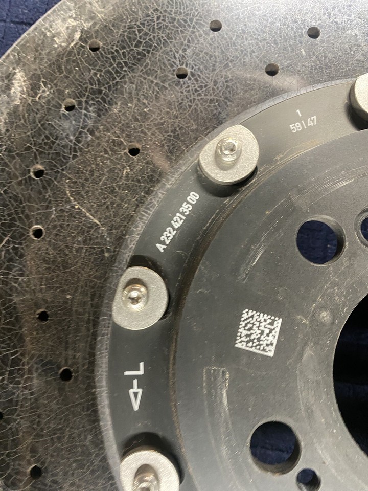 2022 + MERCEDES SL CLASS FRONT LEFT BRAKE ROTOR 2324213500 GENUINE OEM ...