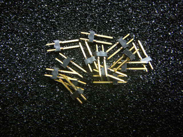 AMP 2 POS Header Unshrouded Connector 0.100" (2.54mm) Through Hole GOLD ...