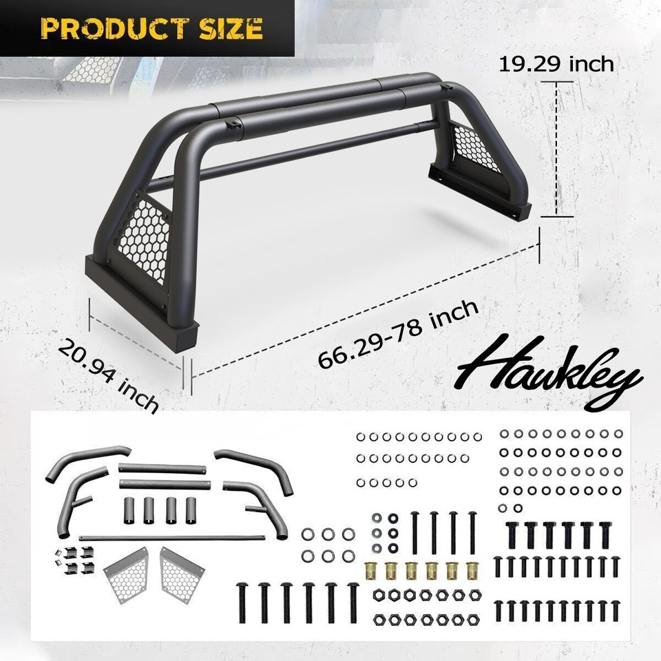 Universal Sport Bar Truck Bed Chase Rack Roll Bar For 2007-2013 Chevy ...