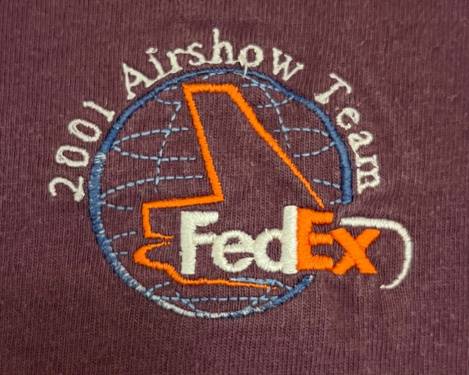 VTG 2001 Airshow Team Fedex Purple Shirt Men's XL | eBay
