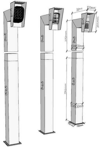 APC Gate Entry Gooseneck Pedestal Universal Mounting Post Intercom ...