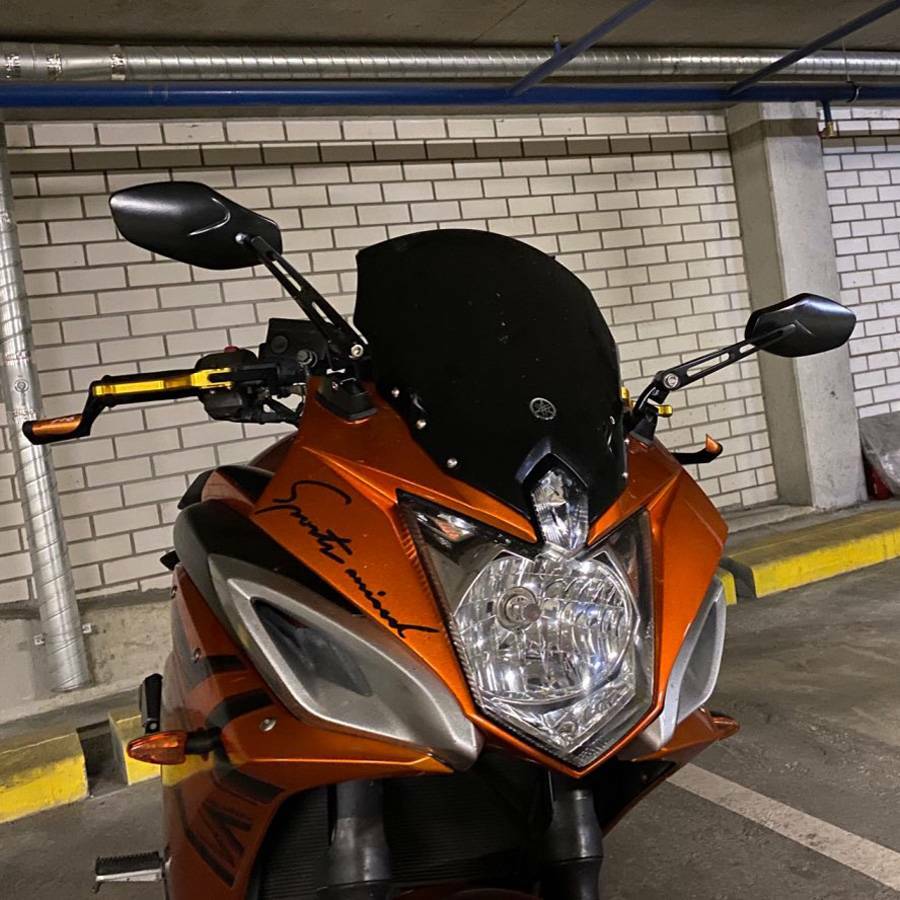 Black Motorcycle Rearview Side Mirror For 2008 2009 2010 Yamaha FZ6R ...