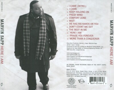 MARVIN SAPP HERE I AM NEW CD 886975315628 | eBay
