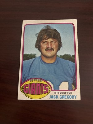 1976 Topps - Jack Gregory #57 New York Giants Delta State Statesmen | eBay