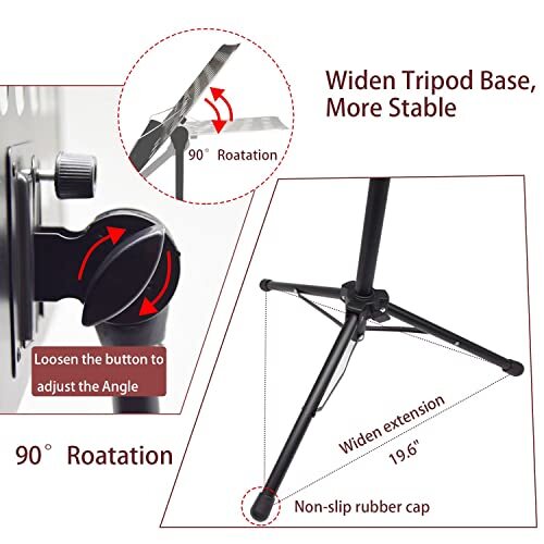 Sheet Music Stand with Light & Phone Holder, Music sheet stand with ...