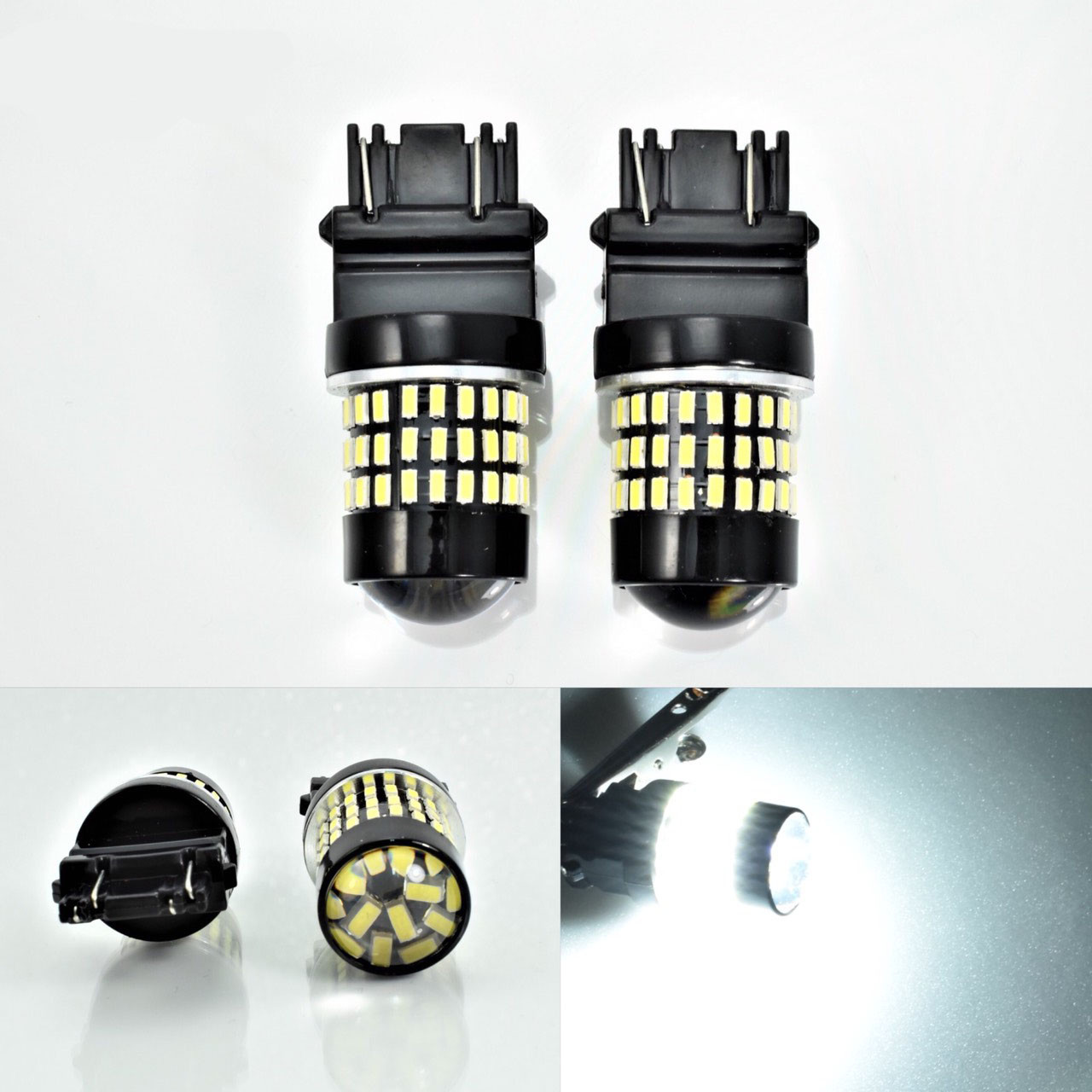 T25 3156 3456 Rear Signal Light White 78 SMD LED Bulb K1 Fits Ford HA ...