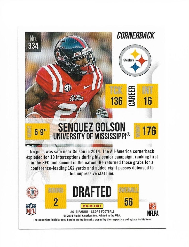 2015 Score Football Base+Rookie Inserts+Colors Complete Your Set Free ...