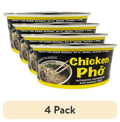 (4 pack) Pholicious Instant Chicken Pho, Vietnamese Rice Noodle Soup | eBay