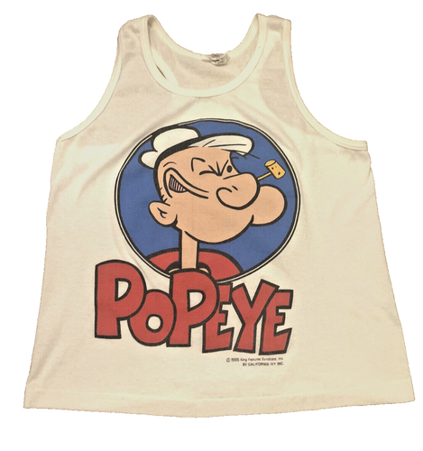 Vintage Popeye Tank Top Size Medium 1985 | eBay