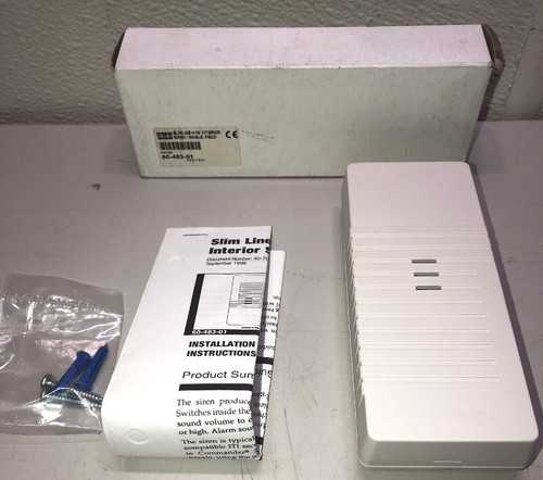 GE ITI Simon 2, 3, XT 60-483 Slimline Indoor Piezo Hardwired Siren 60 ...