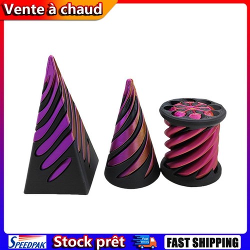 3 PCS 3D Printed Spiral Cone Mini Vortex Thread Illusion for Home ...